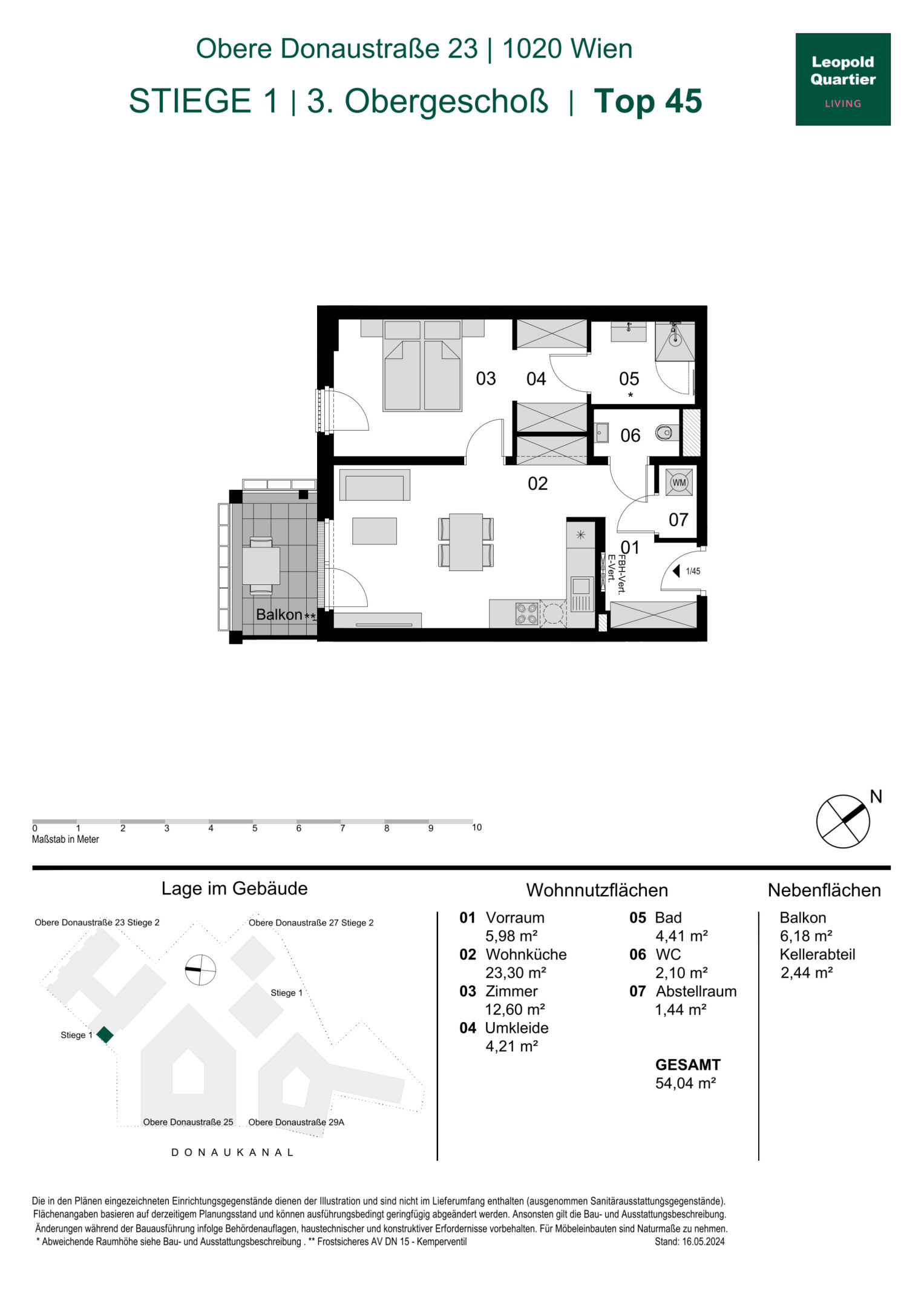 2-Rooms-Condominium Top 45 | Obere Donaustraße, 1020 Vienna